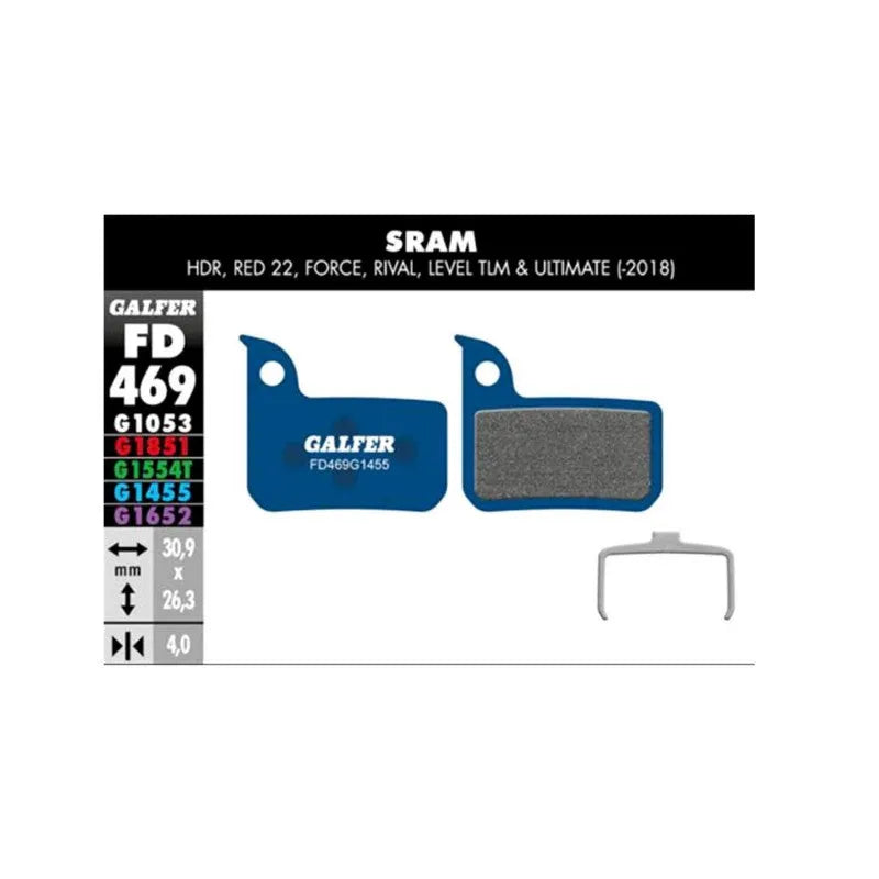 GALFER Road Brake Pads Sram Red/ Level/ FD469G - Blue | Velodrom ...