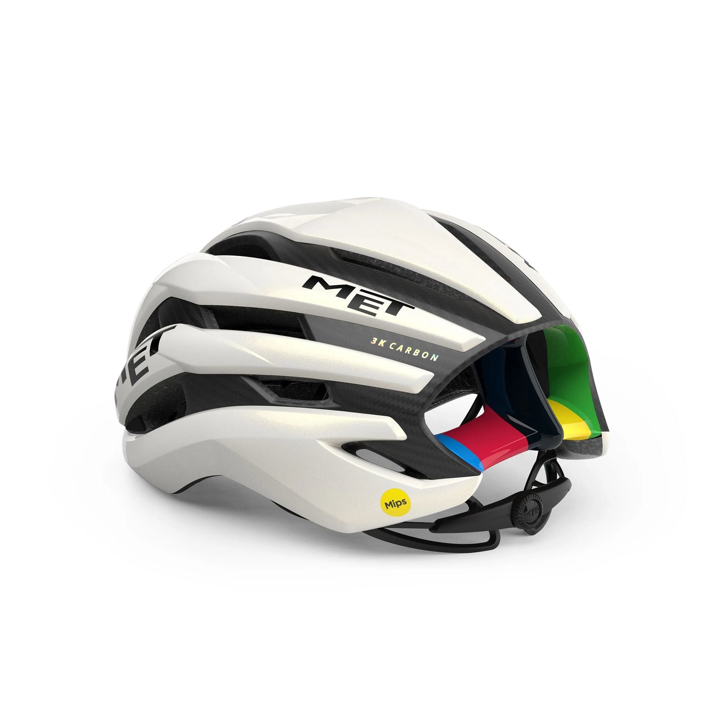 MET Trenta 3K Carbon MIPS Cycling Helmet - Tadej Pogacar White/Rainbow – Velodrom CC