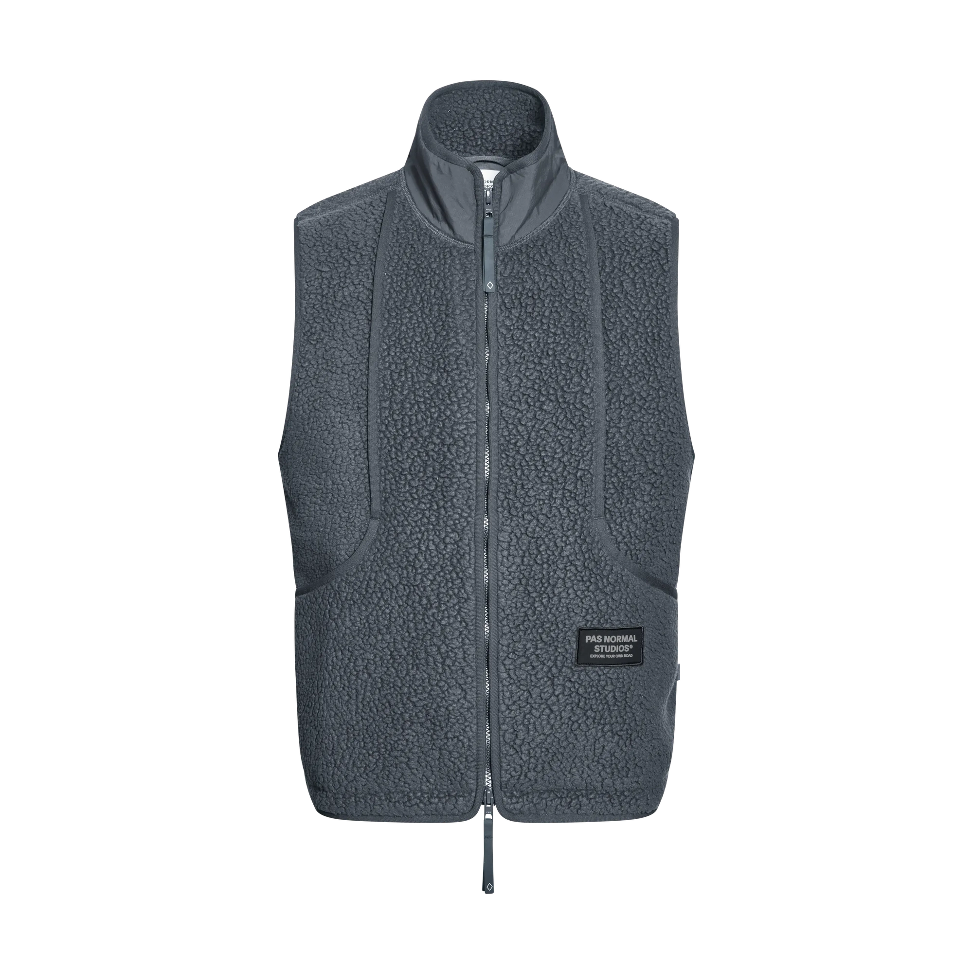 PAS NORMAL STUDIOS Off Race Pile Fleece Vest - Steel | Velodrom Cycling ...